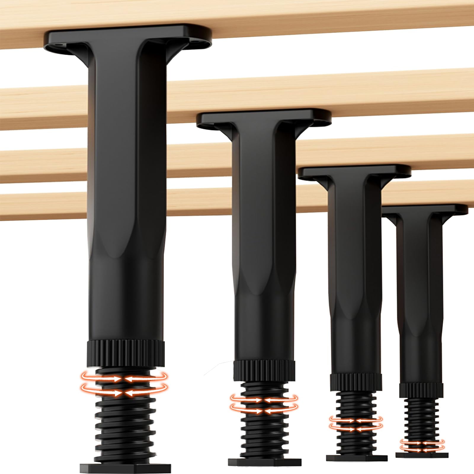 Bed Frame Support Legs Stabilizer Replacement 4PC Set, Universal Slat ...