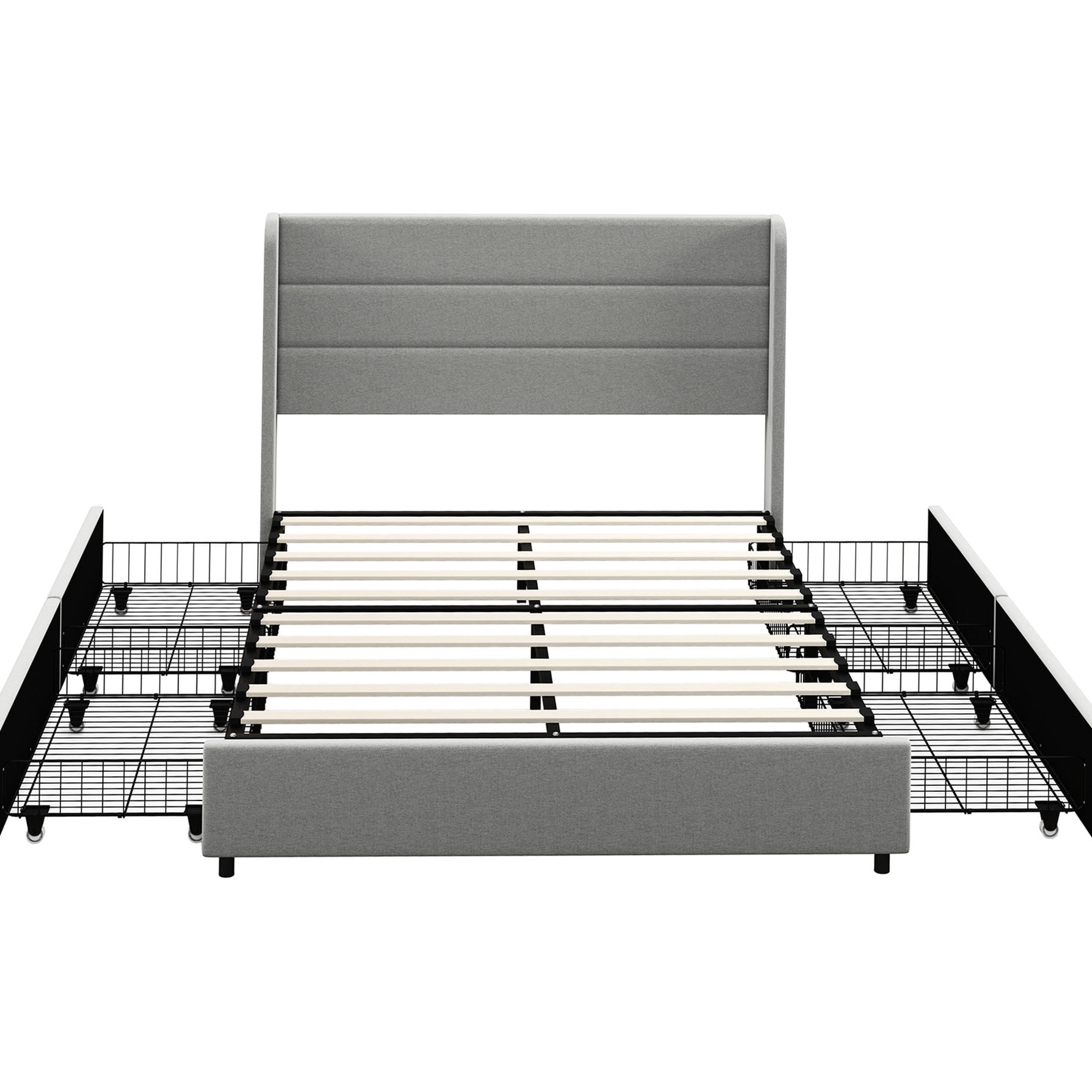 Bed Frame with Drawers | Five-Wheel Design, Extra Storage - Walmart.com