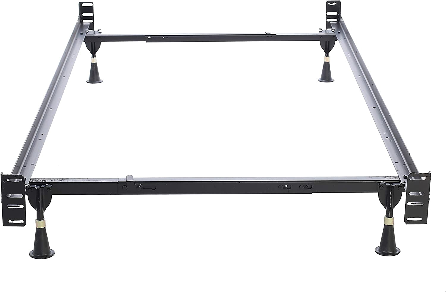 Bed Frame with Headboard/Footboard Attachment/4 Legs and Adjustable ...