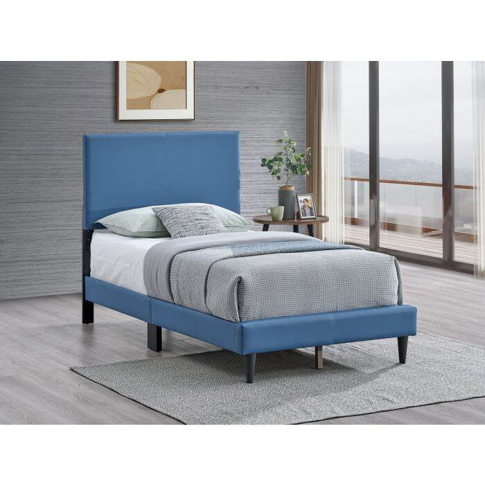 Bed Frames Baron G00704-TB-UP Twin Bed ( Mattress Not Included), Blue ...