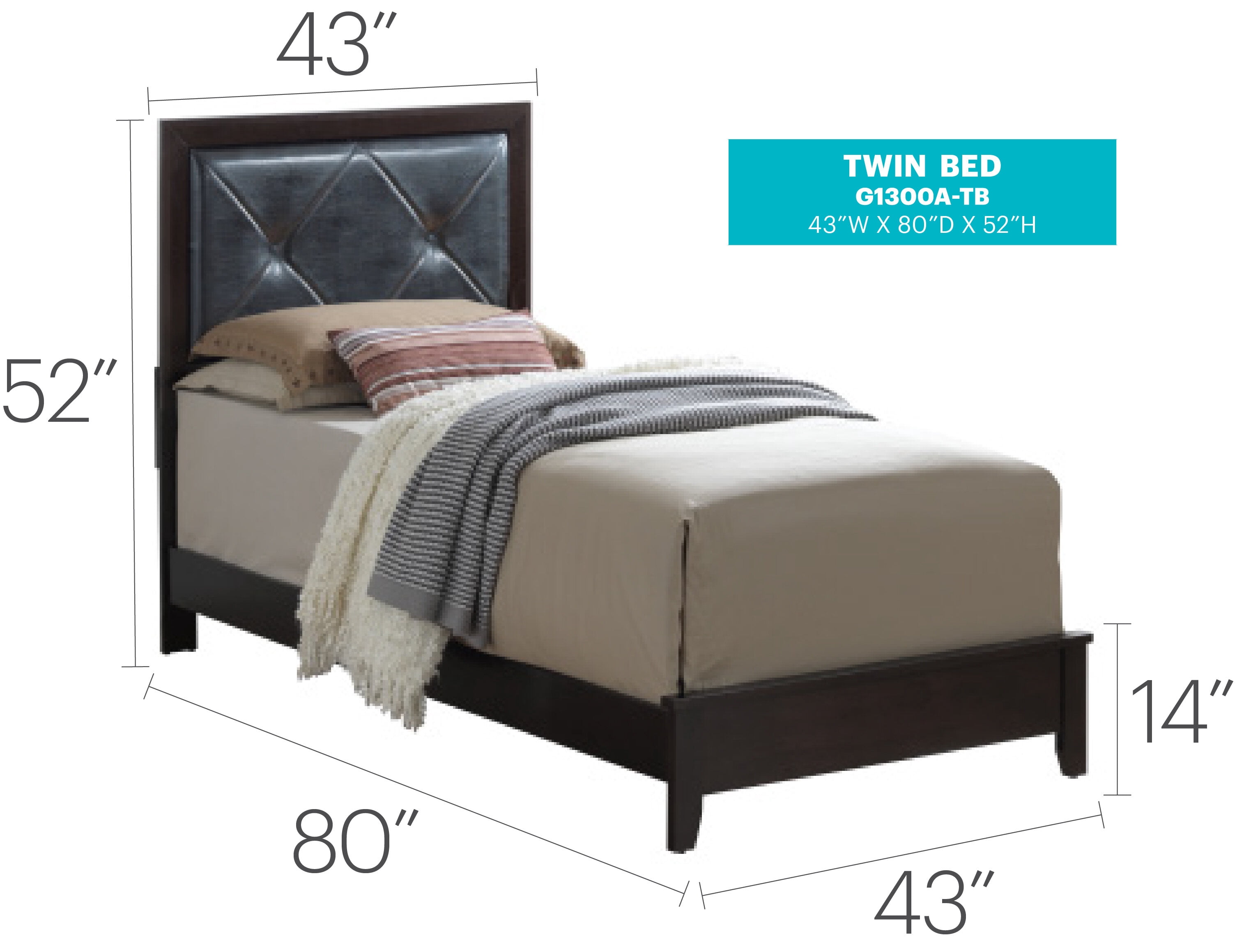 Bed Frames, Elegant Transitional Espresso Twin Bed, Espresso Adjustable ...