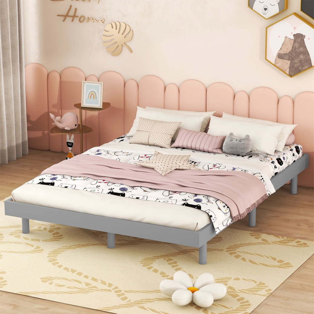 Bed Frames, Full Floating Platform Bed Frame with Concise Design ...