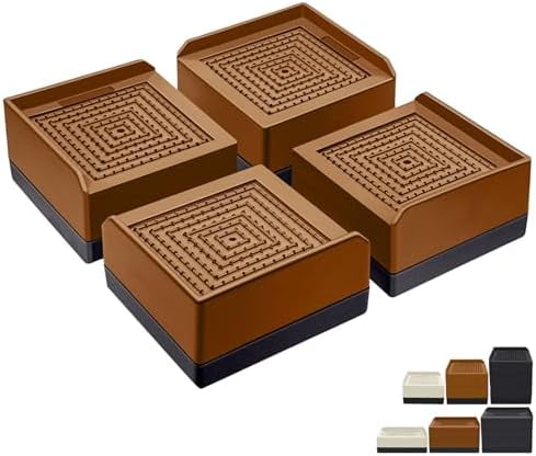 Bed Furniture Risers 1.5 inch, Square Adjustable Risers Blocks for Bed ...