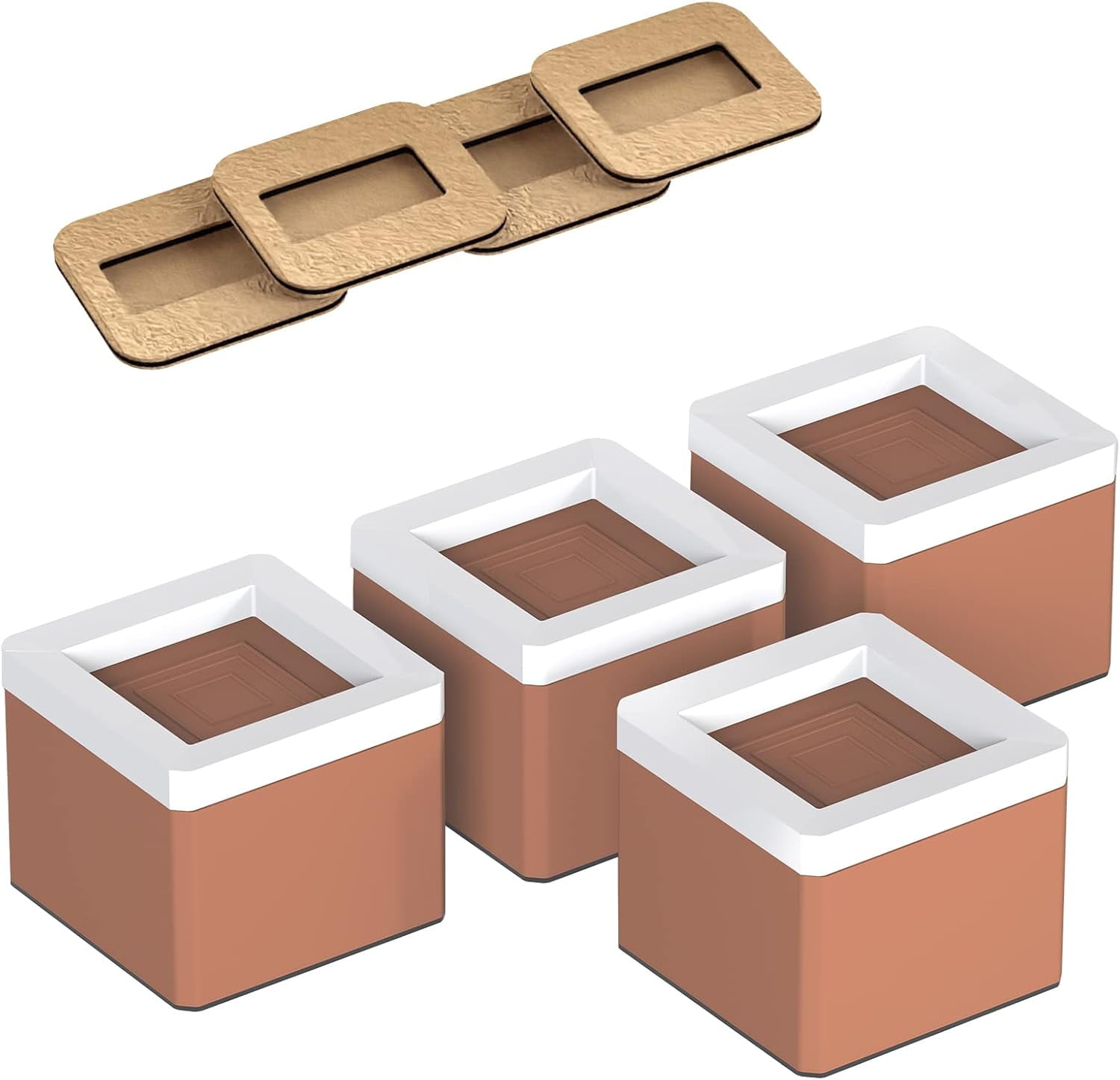 Bed Furniture Risers 4 Pack Bed Lift Risers Elevation in Height 3 ...