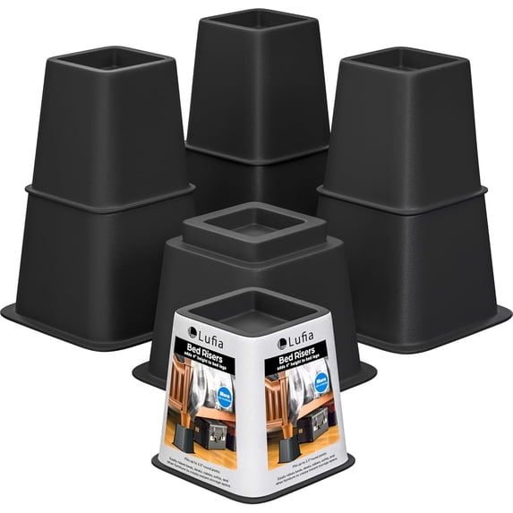 Bed Furniture Risers Heavy Duty, Elevation in Heights 9, 5 or 4 Inch ...