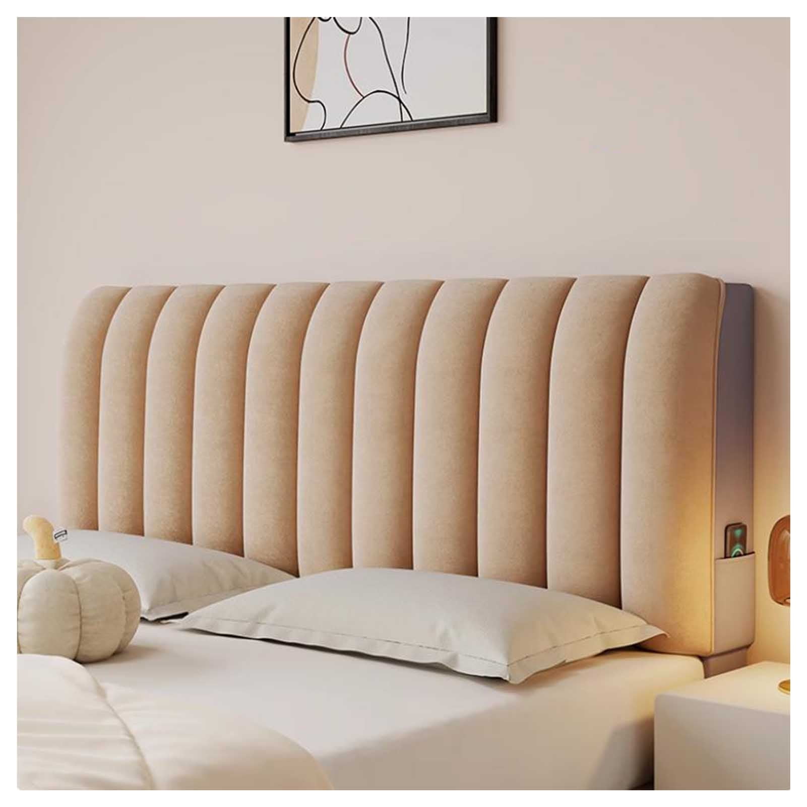 Bed Headboard Cover Protector Padded, Multifunctional Bed Headboard ...
