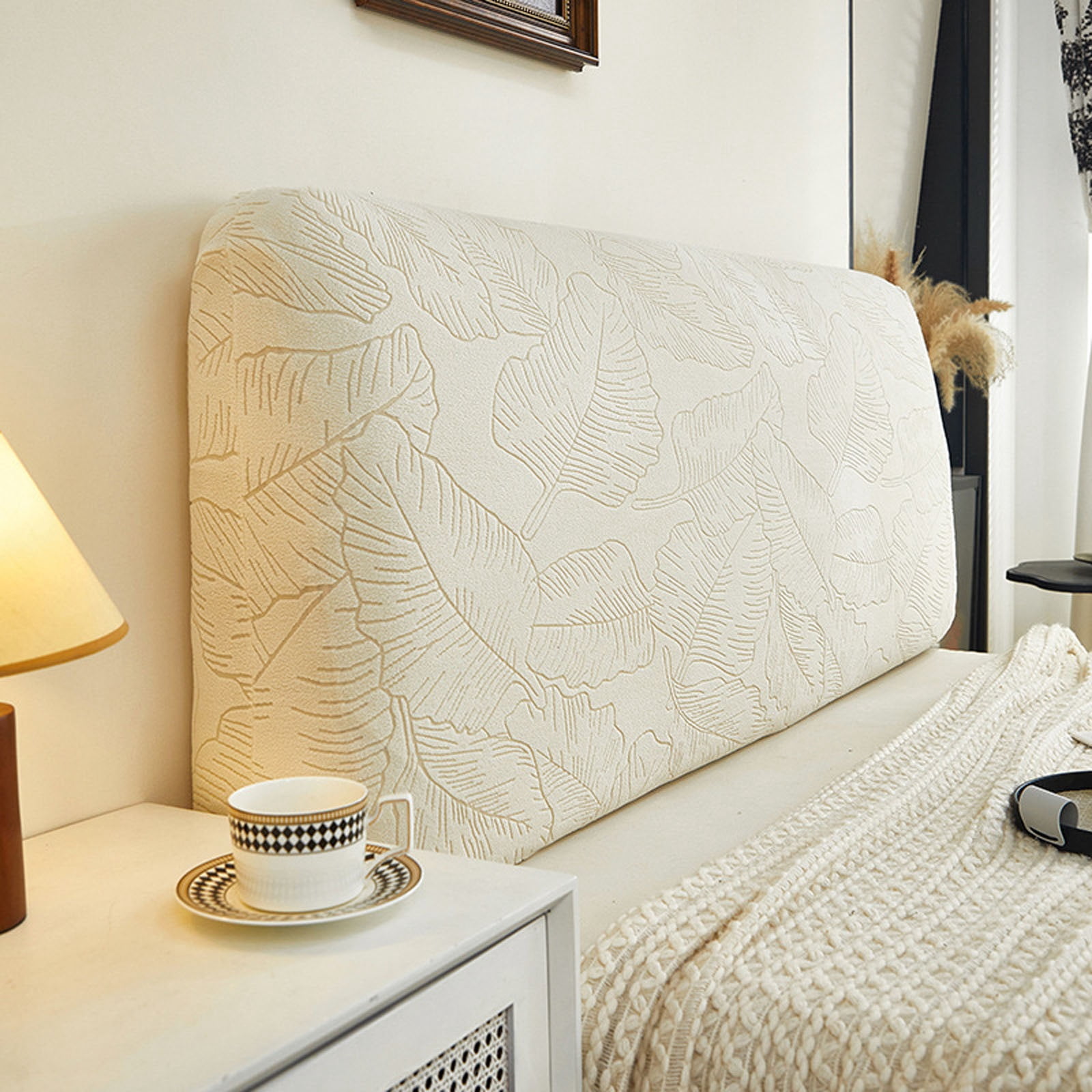 Bed Headboard Covers, Anti-Slip Dustproof Thickened All-Inclusive ...
