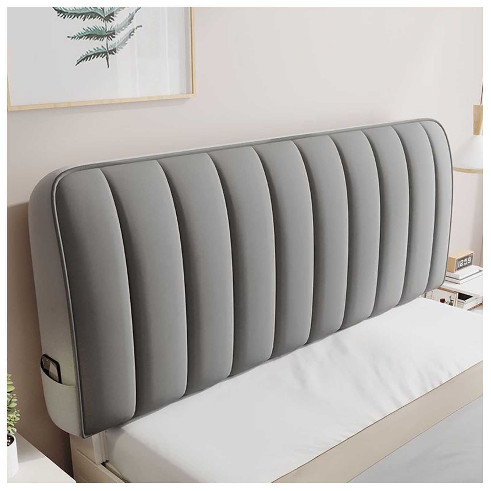 Bed Headboard Slipcover for Queen King Size, Stretch Dustproof Bed Head ...