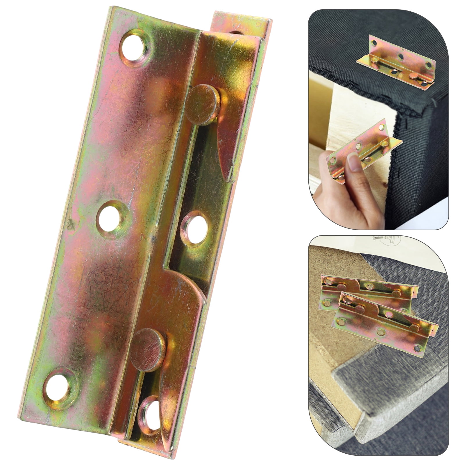 Amosfun 4Pcs Metal Bed Plate Hinge Buckle Reliable Furniture Hardware ...