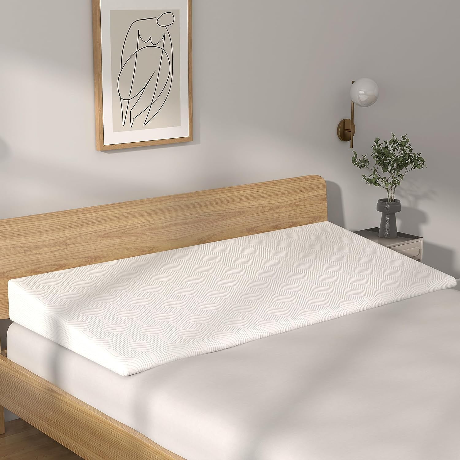 Bed Inclined Mattress Topper, 7.5 Inch Incline Foam Support Wedge ...