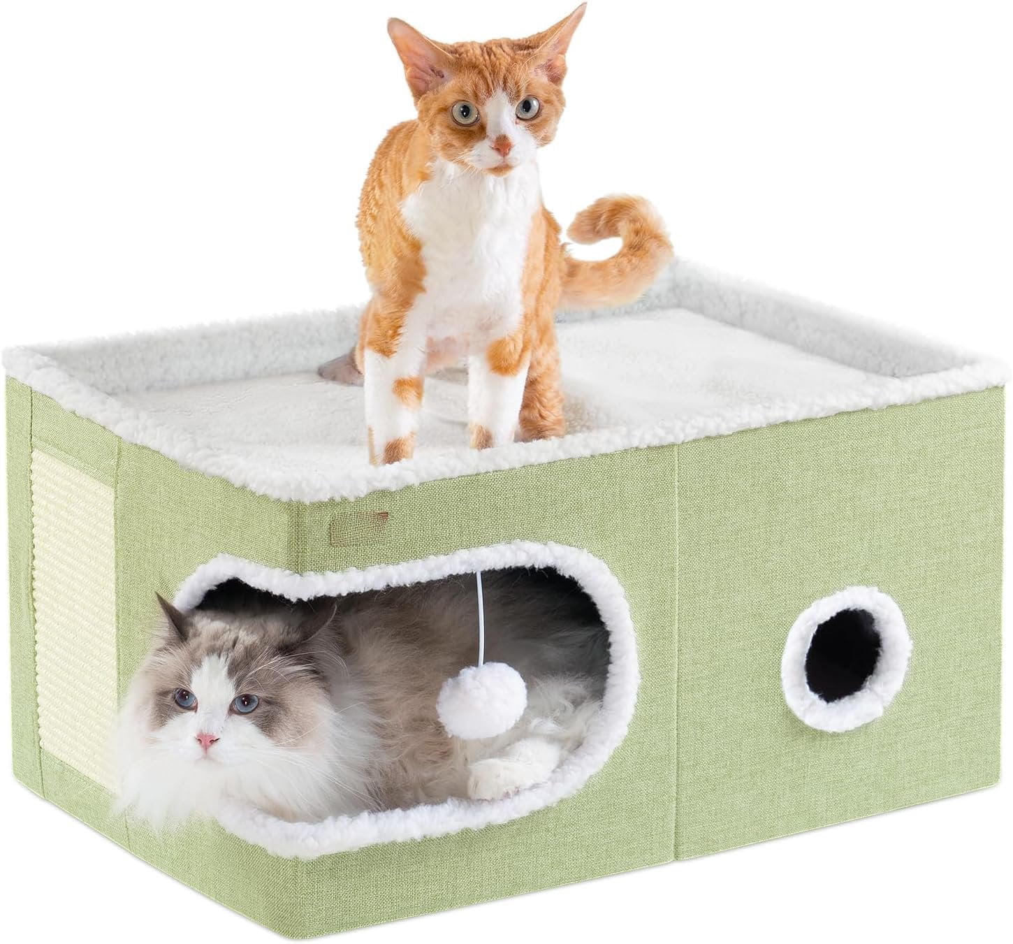 Bed for Indoor Cats Cube House, Covered Cave Beds & Furniture with ...