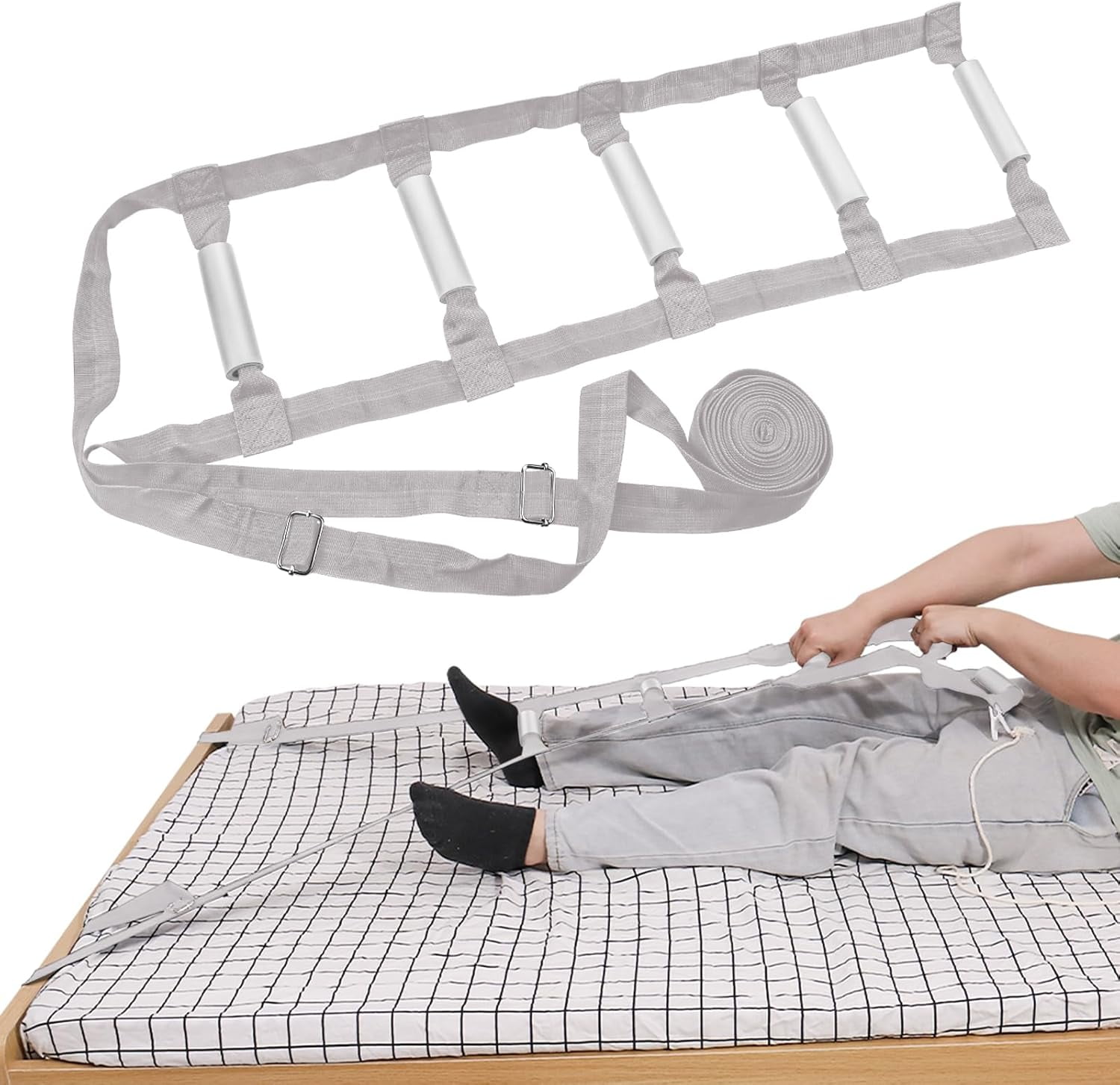 Bed Ladder Assist 160 Inch, Grey Pull Up& Sit Up Assist Device ...