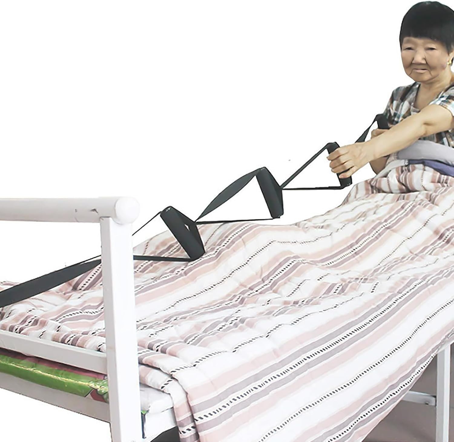 Bed Ladder Assist with 4 Handles Bed Rails Pull Up Assist Device Sit Up ...