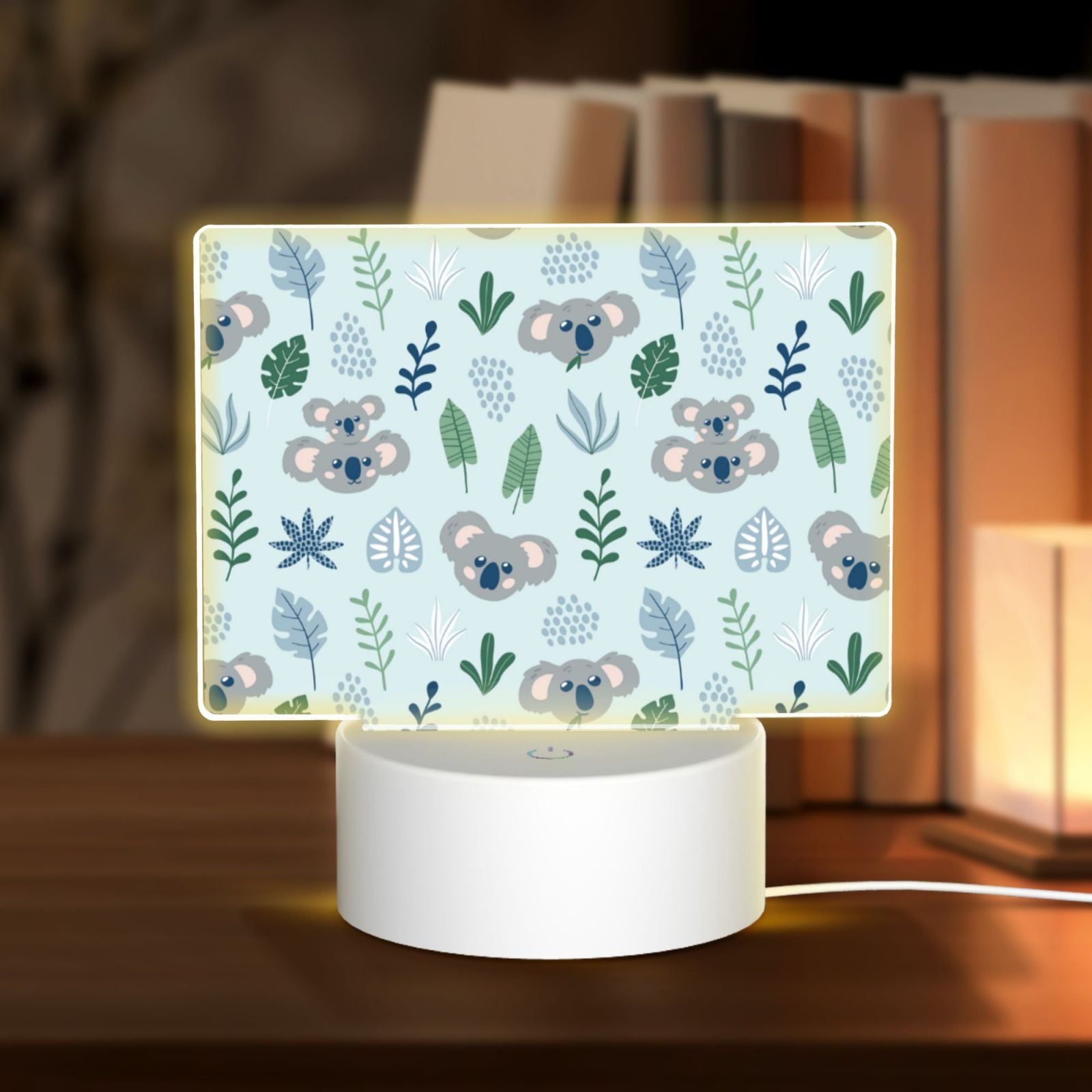 Bed Lamp 5.9in×5.9in Rectangular Acrylic Light Usb Night Light Is ...