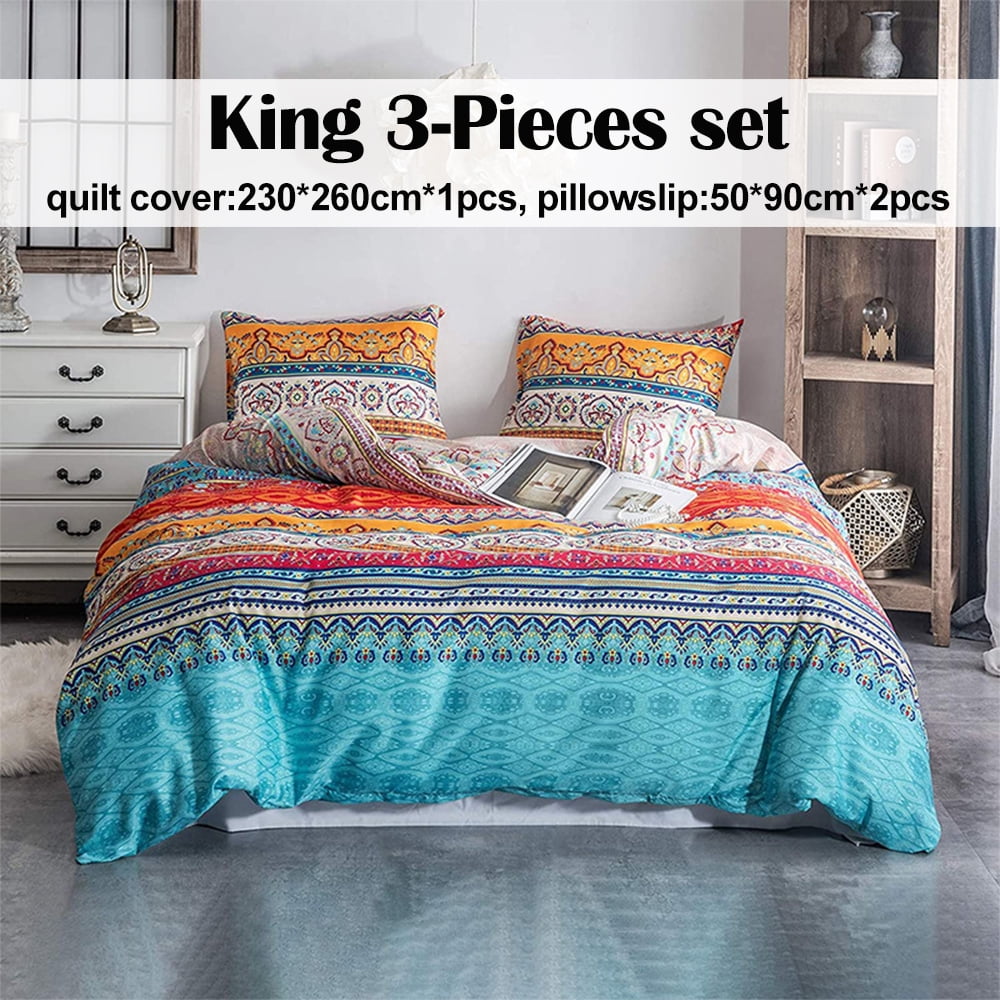 Bed Linen King 3-Pieces set Sheet Quilt Cover Bedding Plus Size ...