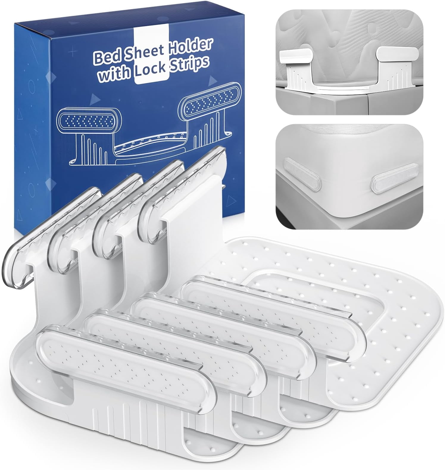 Bed Lock Sheet Holders Fit Sheet Size, Sheet Straps Keep Sheets Firm ...