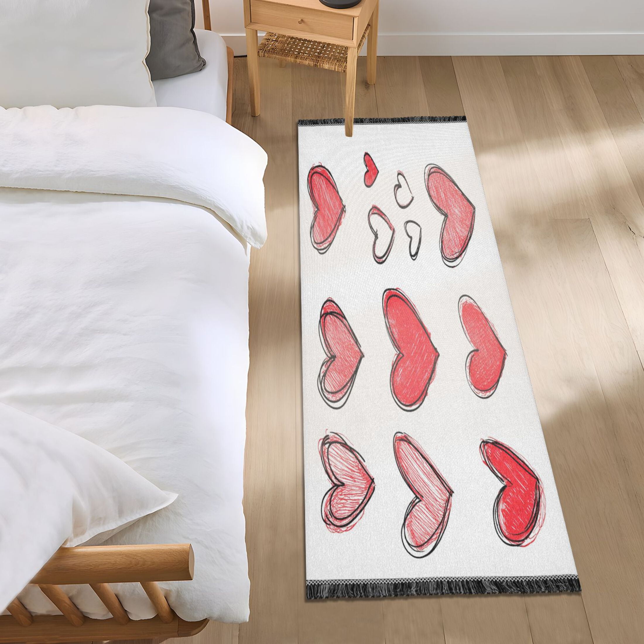 Bed Long Carpet Bed Rug 72x23.5In Indoor Non-Slip Durable Carpet Floor ...