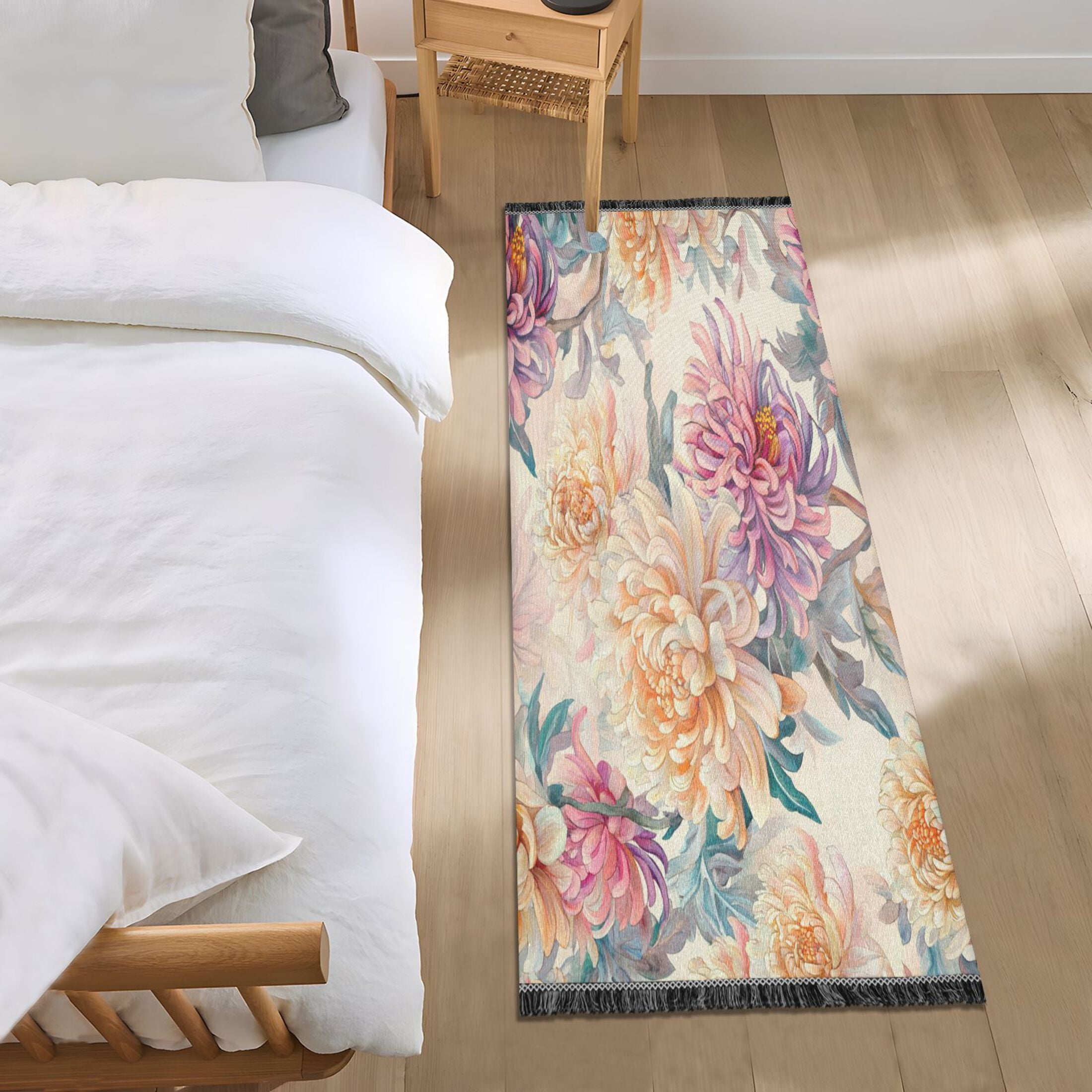 Bed Long Carpet Bed Rug 72x23.5In Indoor Non-Slip Durable Carpet Floor ...