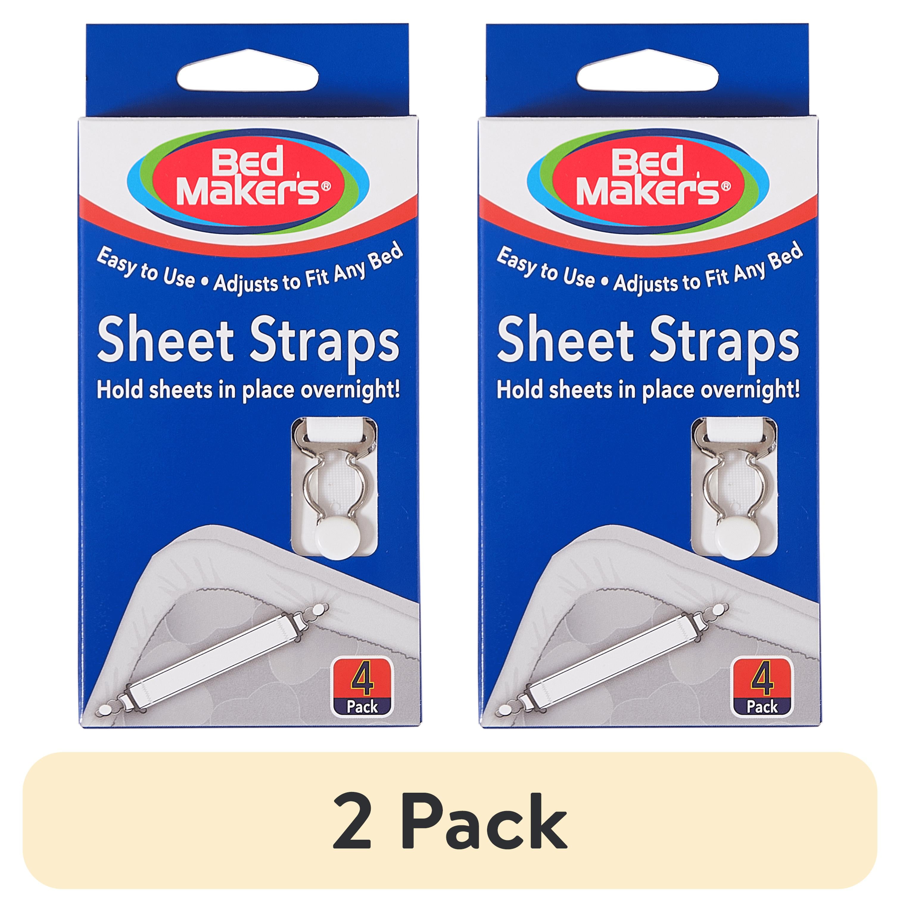 (2 pack) Bed Maker's Adjustable Sheet Straps, 4 Pack - Walmart.com