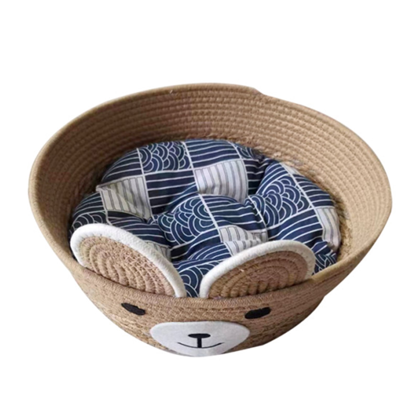 Bed Nest Woven Basket for Dogs and Cats Dog Basket Nest Cartoon Bear ...