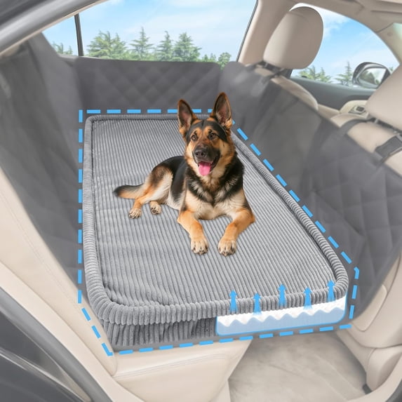 Bed, Non-Slip Backseat Extender Pet Mat, Removable Washable Bed for ...