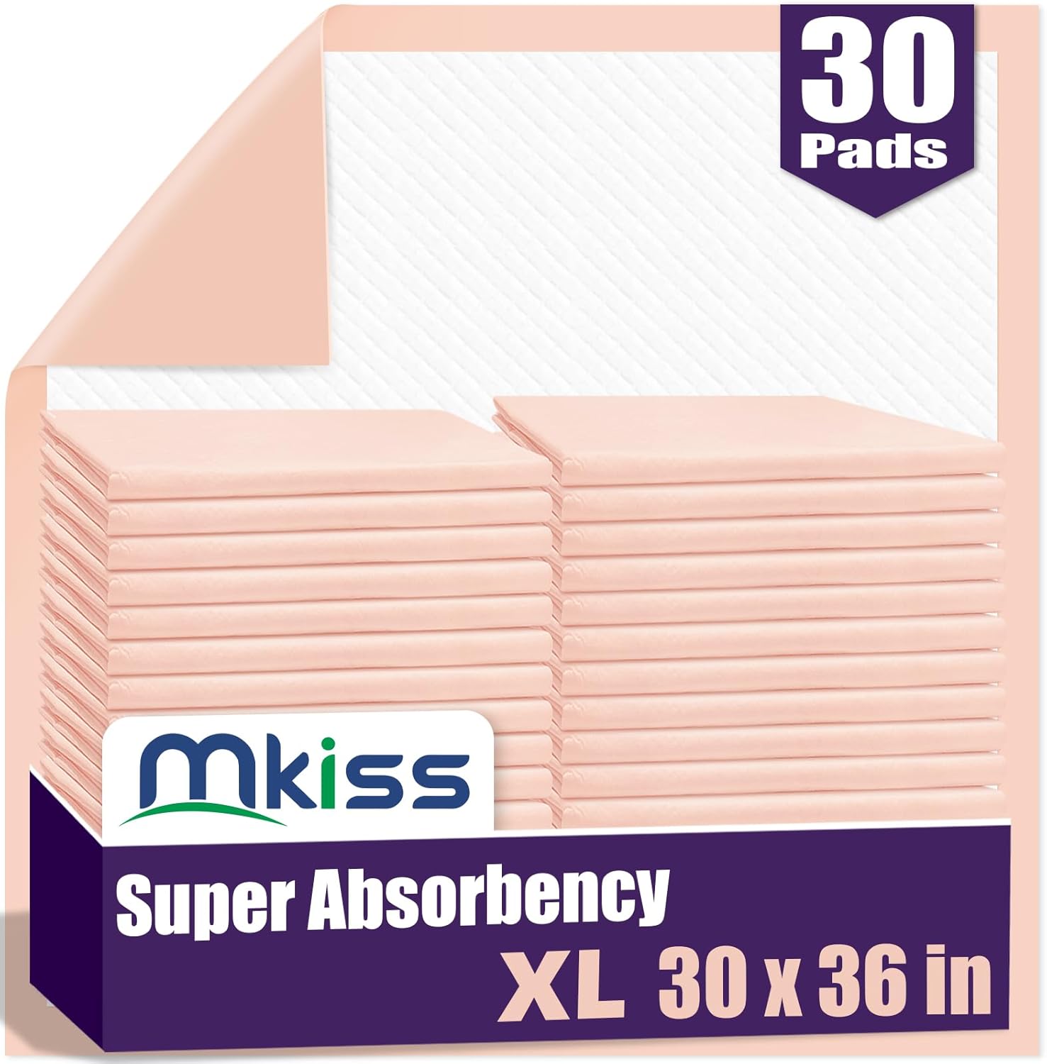 Bed Pads Disposable 30" x 36" [30 Count] Heavy Duty Absorbent Adults ...