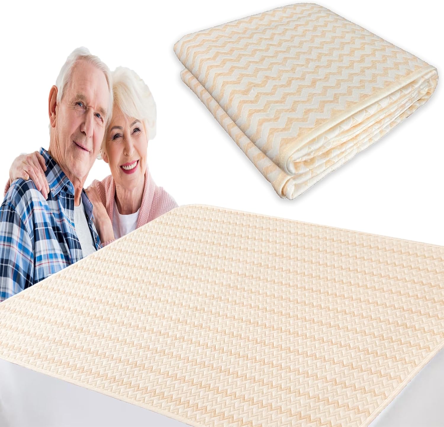 Bed Pads Washable Waterproof Extra Large-60 x47 5-Layer Comfort Soft ...