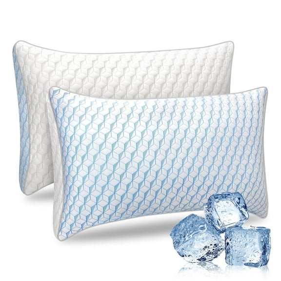 Cooling Pillows Queen Size Set of 2 - Bed Pillows for Sleeping ...