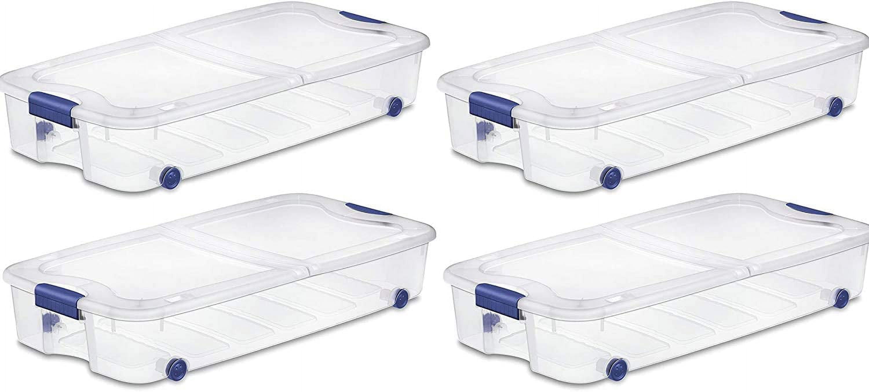 Under Bed Plastic Storage Bin Unit Boxes Are Containers For Clothes ...