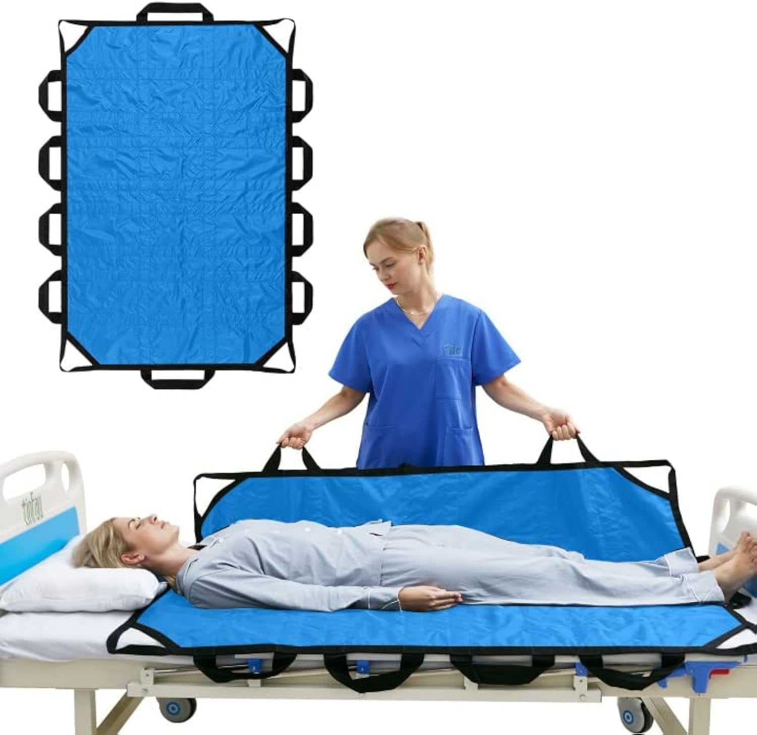 Bed Positioning Pad with Reinforced Handle, 60" X 40" Multipurpose ...
