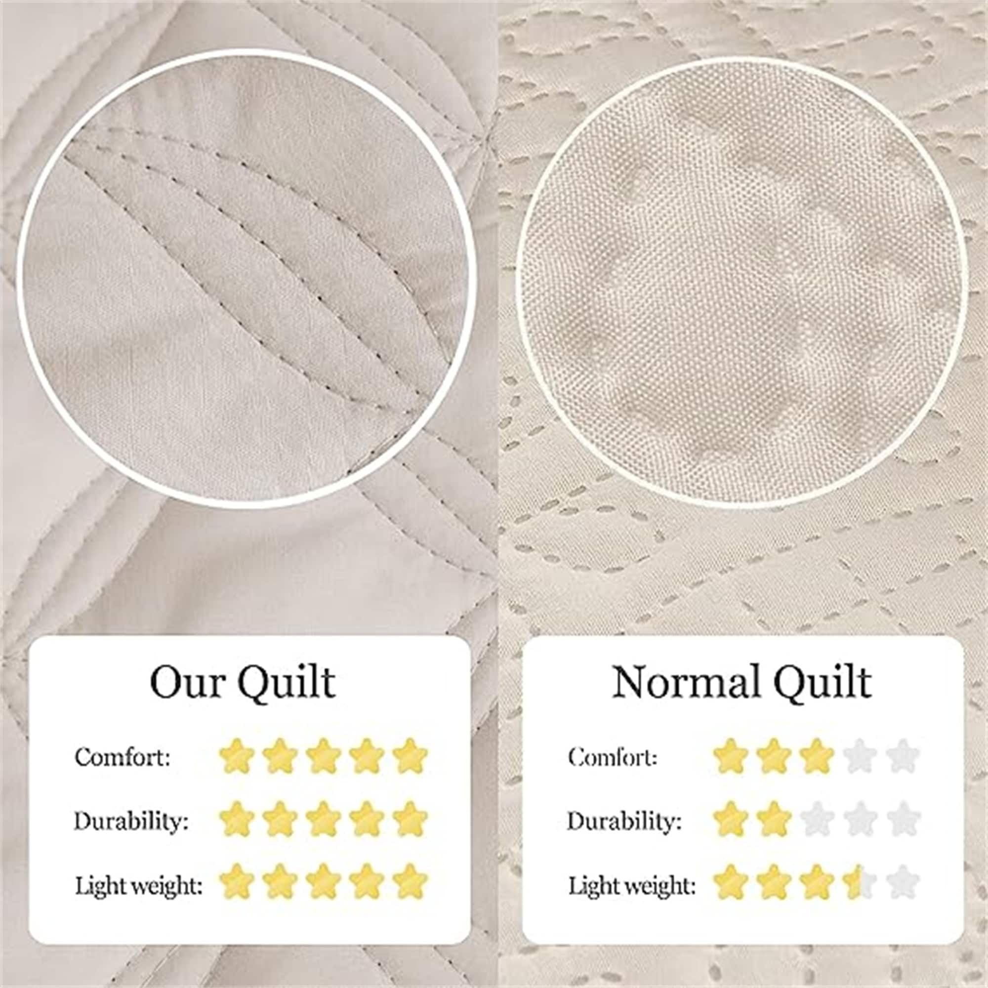 Bed Quilt Set Twin Size Beige Bone - 2 Piece - Twin - Walmart.com