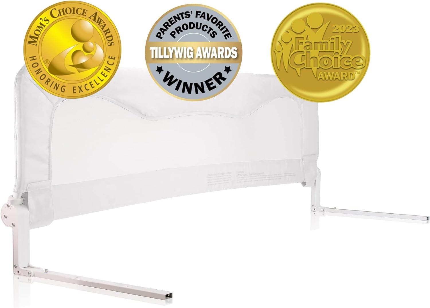 TotCraft Carlson 5 ft. Toddler Bed Rail for All Bed Size - White ...