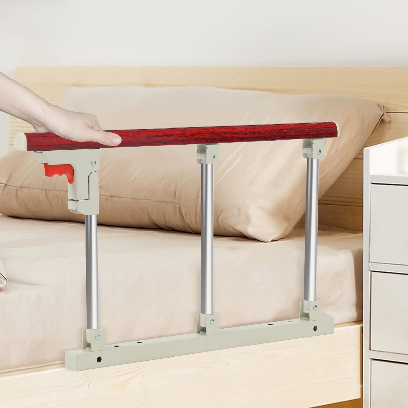 Bed Rail for Elderly - Strong Load-Bearing, One-Button Folding, Easy ...