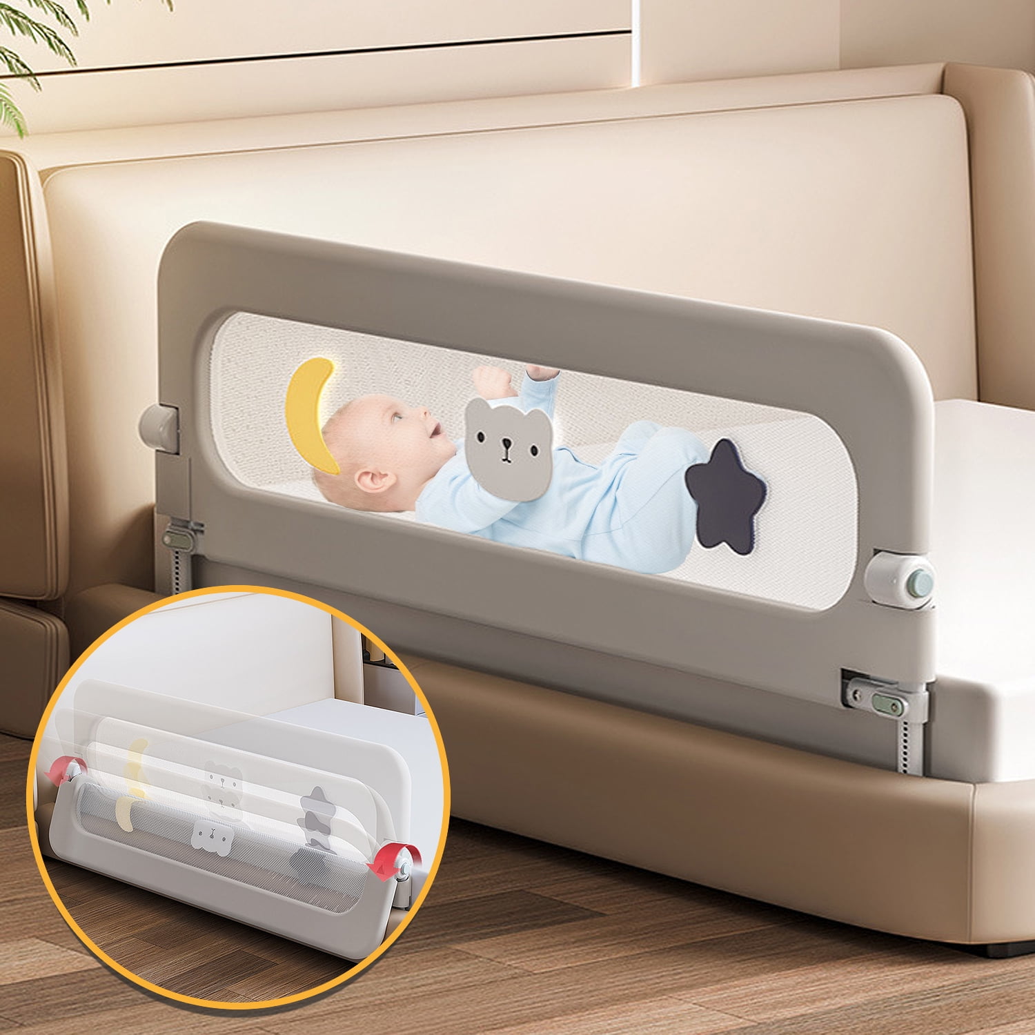 Bed Rail for Toddlers 71 in，Toddler Bed Rails，1 Side - Walmart.com