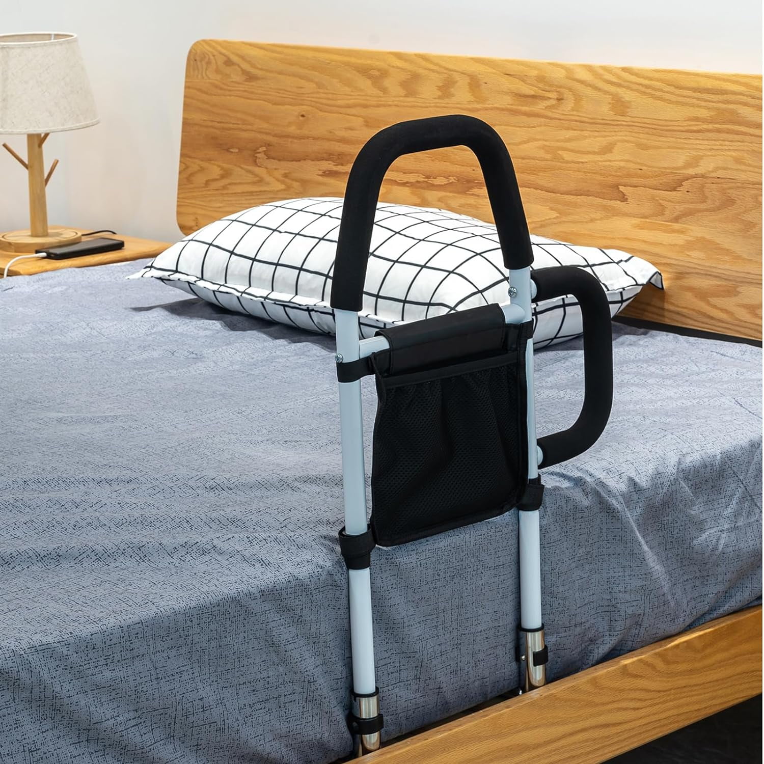 Bed Rails for Elderly Adults - Bed Assist Rail with Dual Grab Handles ...