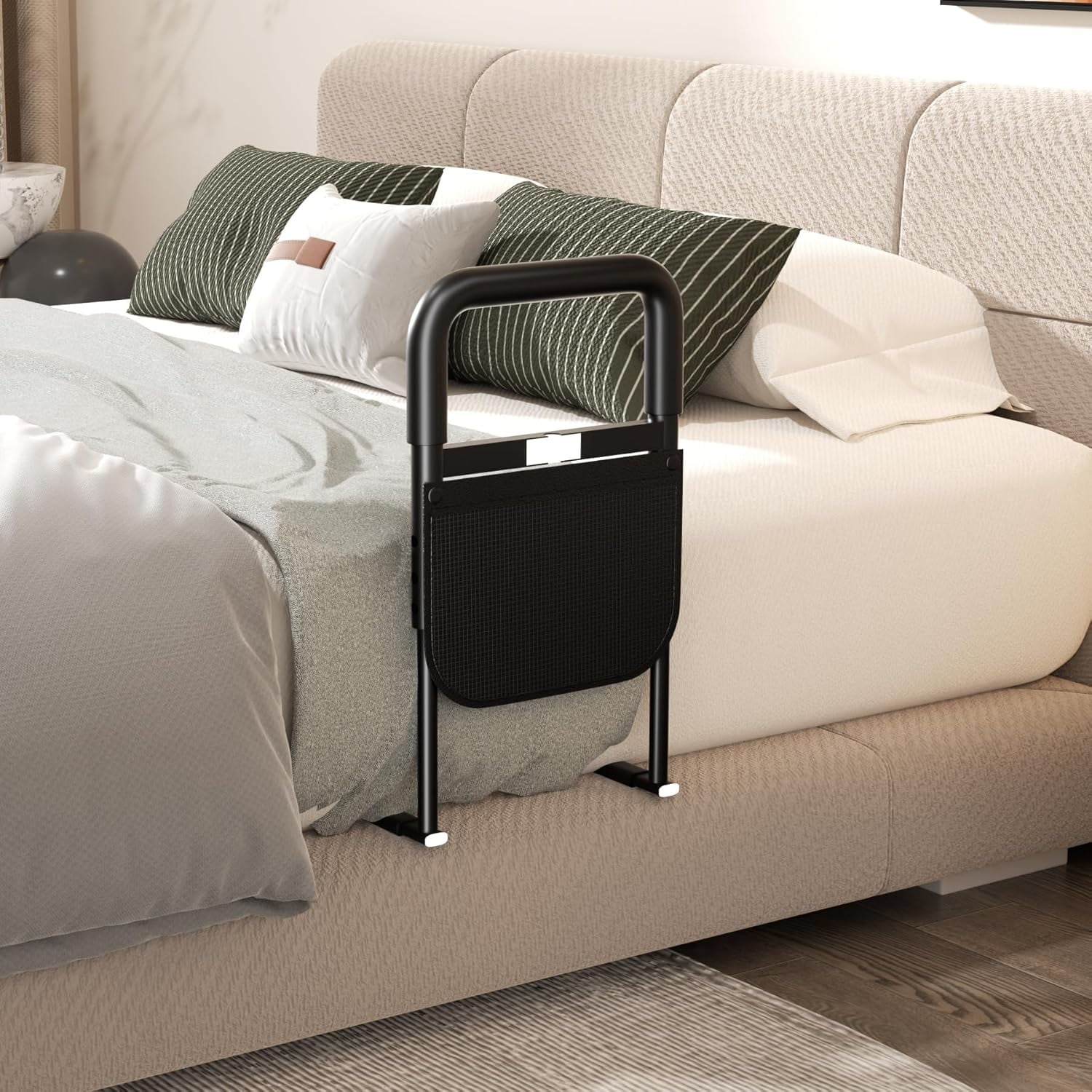 Bed Rails for Elderly Adults Safety: Adjustable Heights Bed Cane with ...