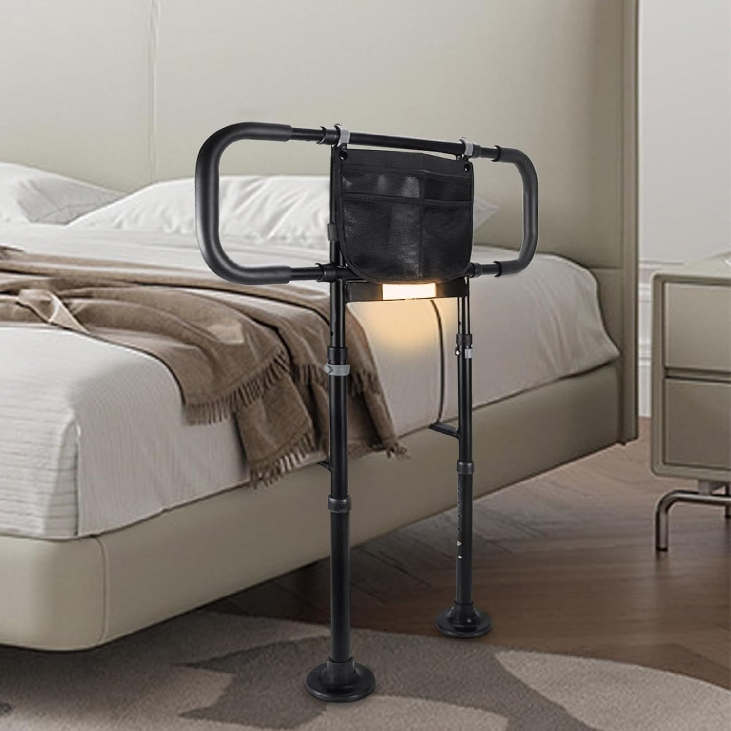 Bed Rails for Elderly Adults Safety: Adjustable Heights Bed Cane with ...