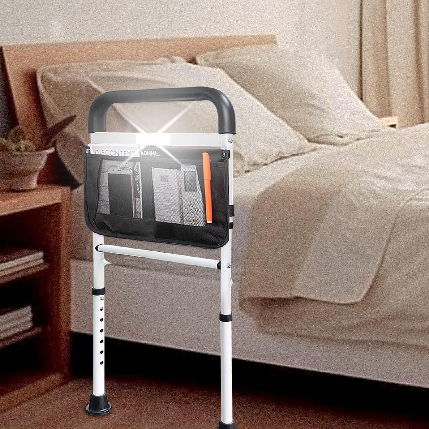 Bed Rails for Elderly Adults Safety with Motion Light Adjustable ...