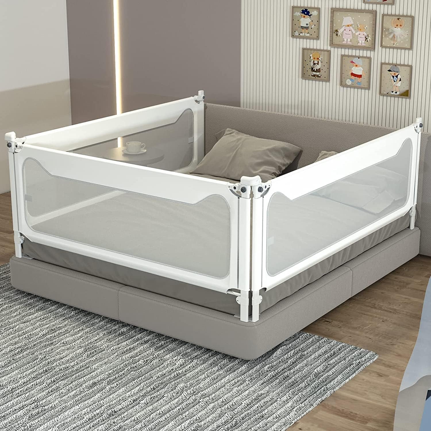 Bed Rails for Toddlers 82.6''L, Extra Tall and Long Baby Bed Rail Guard ...