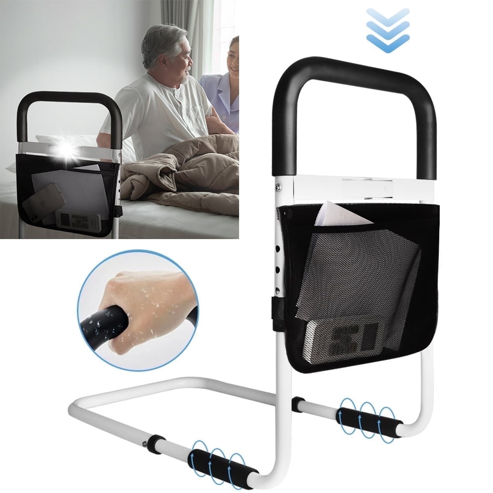 KERPOS Adjustable Bed Safety Rail for Twin to King Bed, Black, Supports ...