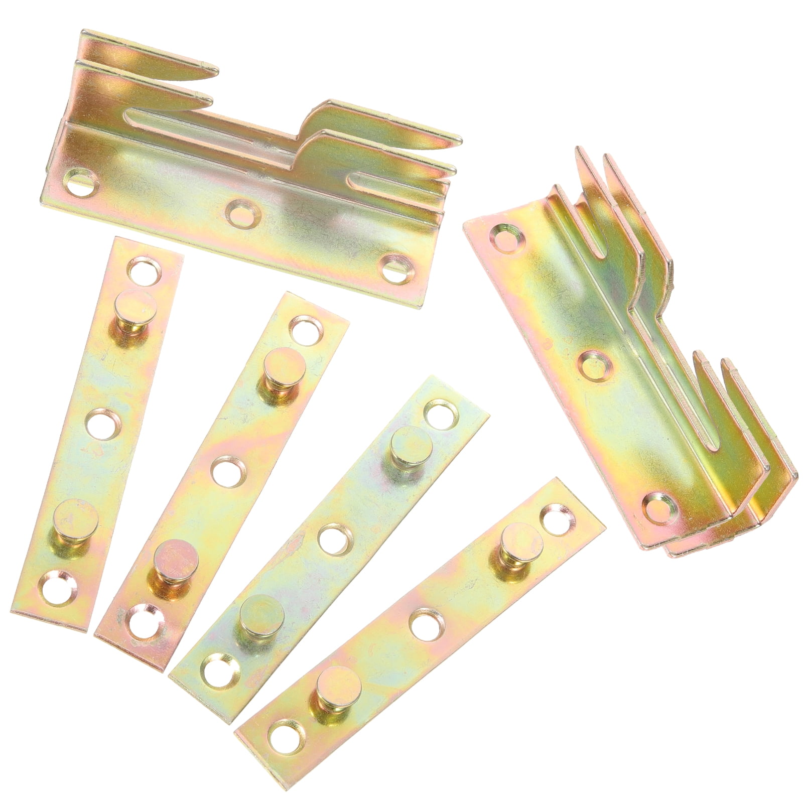Bed Replacement Parts,8Pcs Bed Frame Brackets Bed Hinges Bed Rail ...