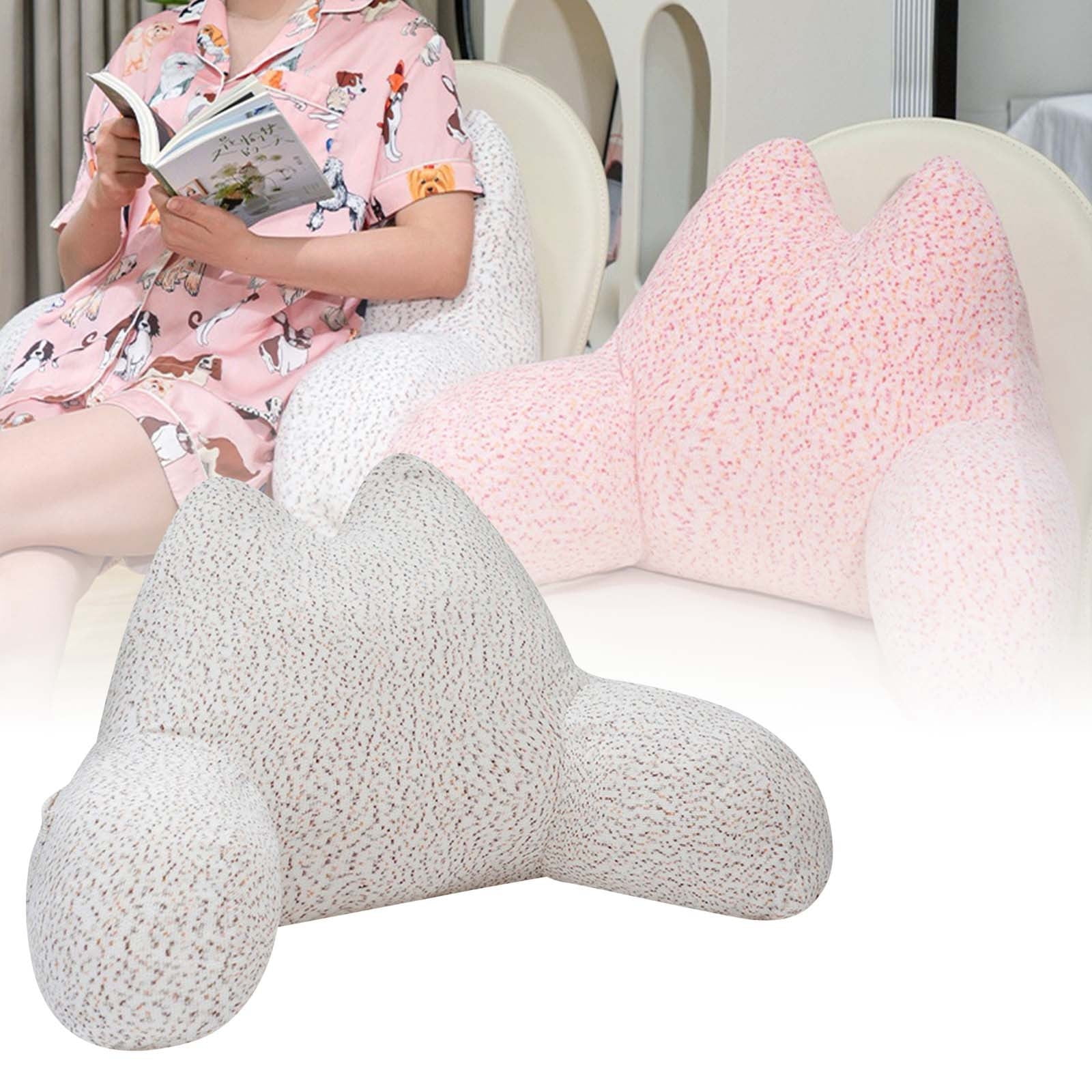 Bed Rest Pillow for Sitting Up in Bed Soft Back Support Cushion Reading ...