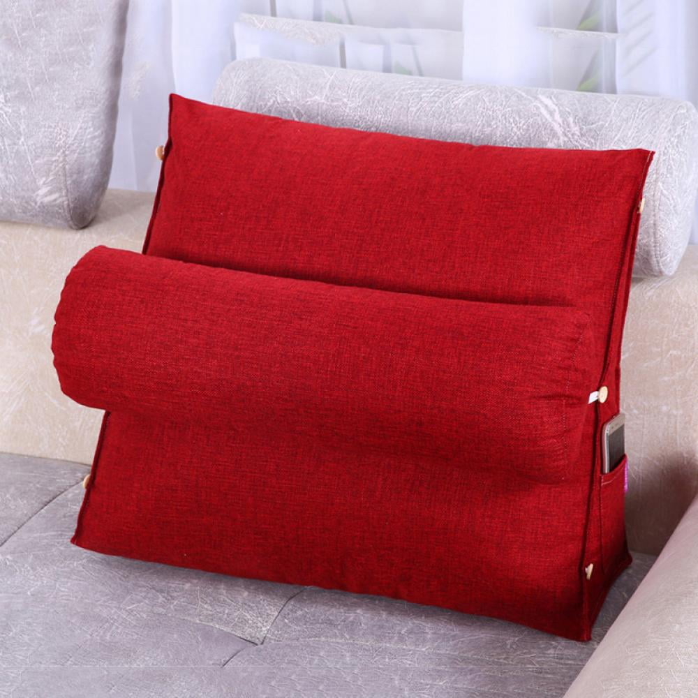 Bed Rest Reading Pillow - Bedrest Pillows with Arm Rests and Neck Roll ...