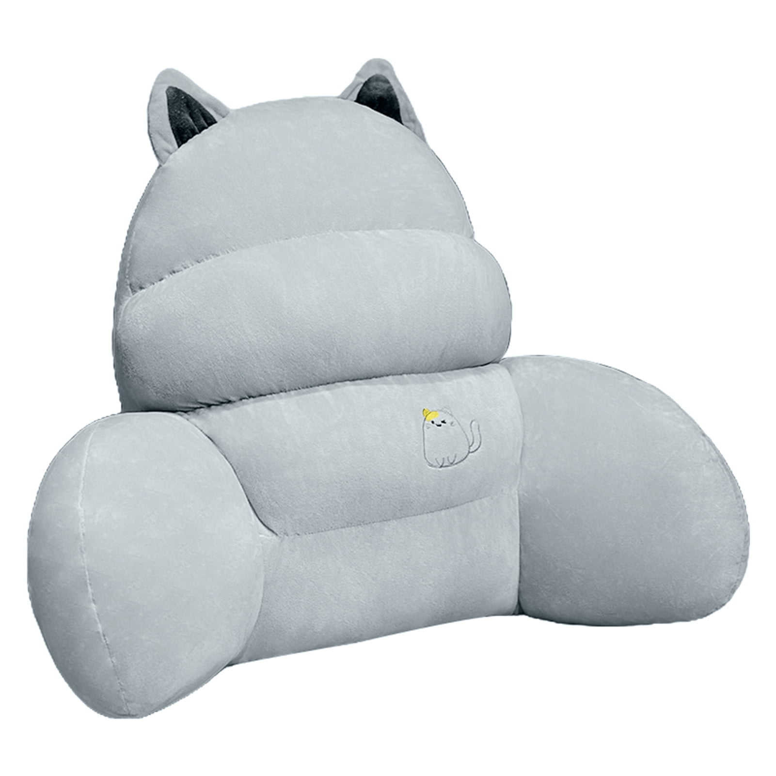 Bed Rest Reading Pillow with Arm Support Zipper Design Super Soft Fully ...