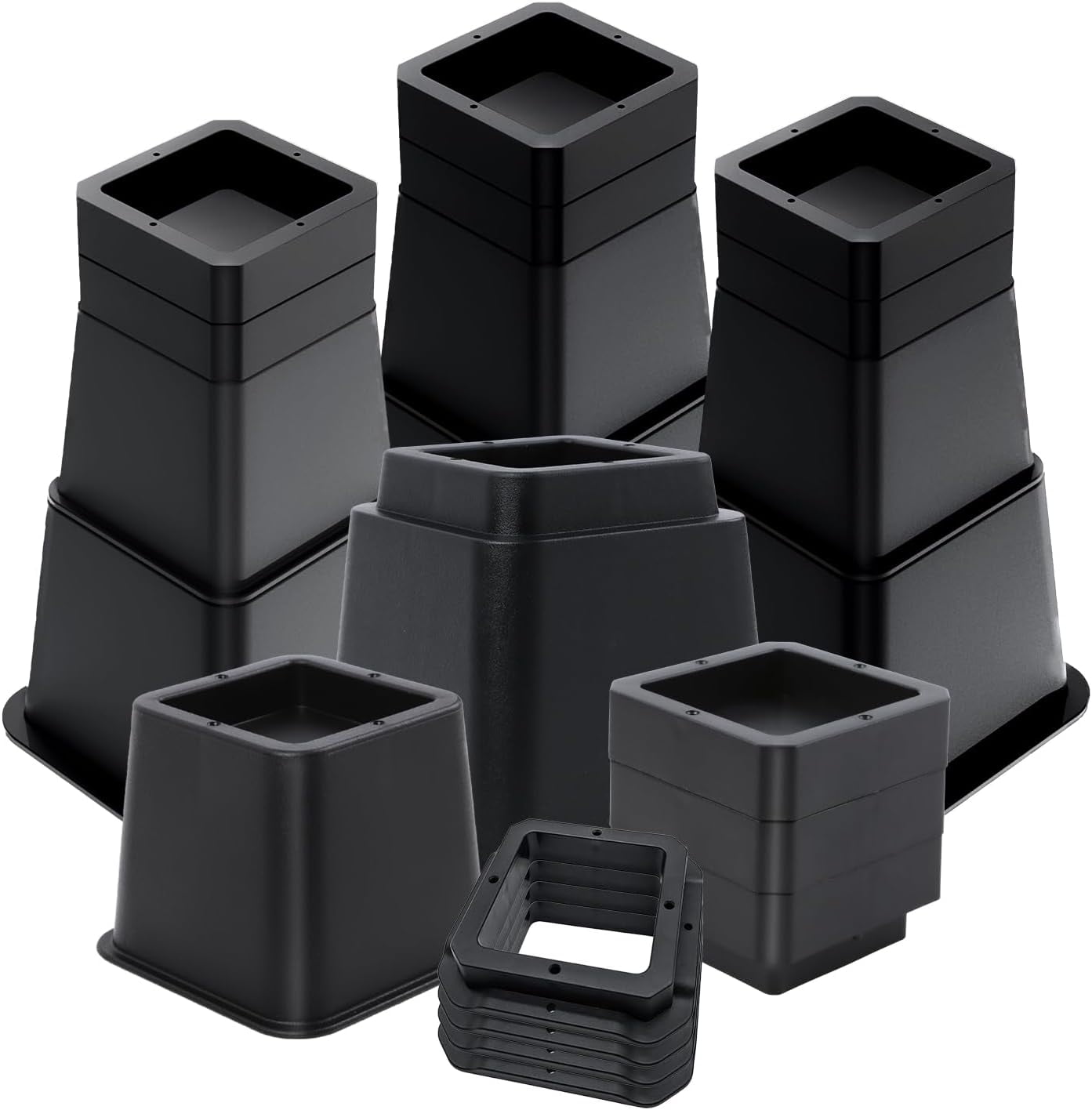 Bed Risers 1-10 Inch, Heavy Duty Adjustable Furniture Riser, Raise ...