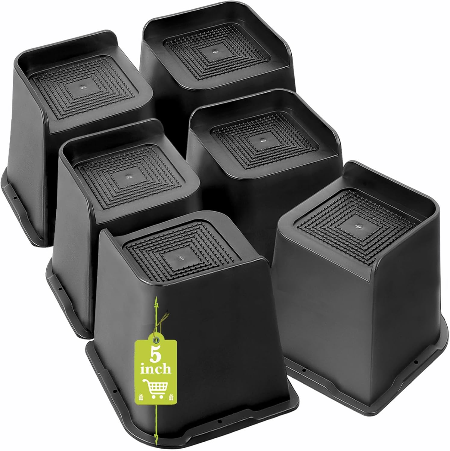 Bed Risers 1 Inch 2 Inch 3 Inch 4 Inch 5 Inch 6 Inch 8 Inch Heavy Duty ...