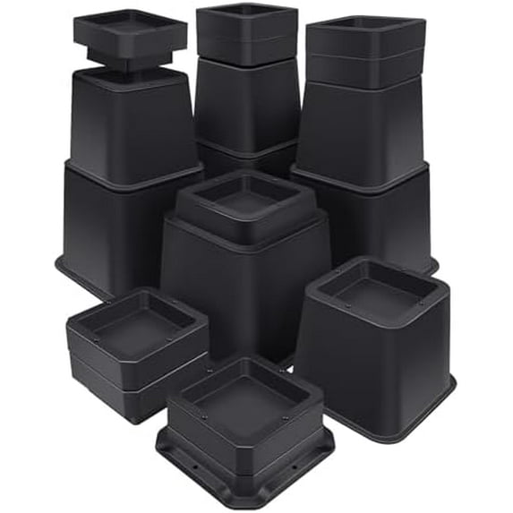 Bed Risers 10 inch Heavy Duty,Elevation in Heights 1,2,3,4,5,6,7,8,9,10 ...
