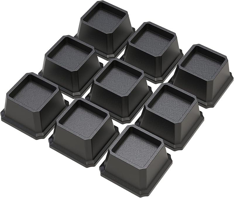 Bed Risers 2 Inch Heavy Duty Bed Elevators, Set of 6 Lifts Up 2000 lbs ...