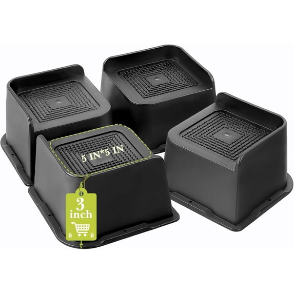 Bed Risers 2 inch, 3 inch, 4 inch, 6 inch, 8 inch Heavy Duty, Oversized ...