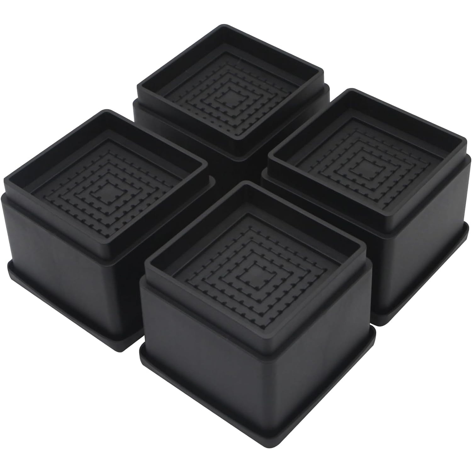 Bed Risers 2 inch, Set of 4, Adjustable Bed Furniture Risers 1, 2 or 3 ...